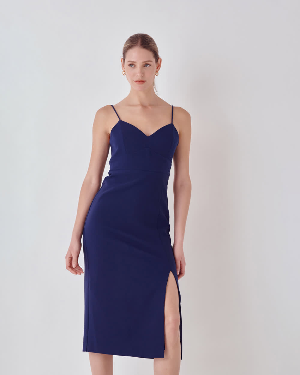 endless rose- Robe crayon midi à bretelles - Rwco