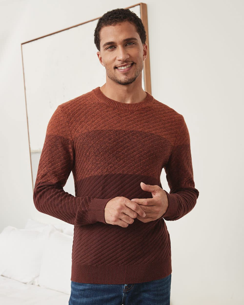 Gradient Colour Crew Neck Sweater | RW&CO.