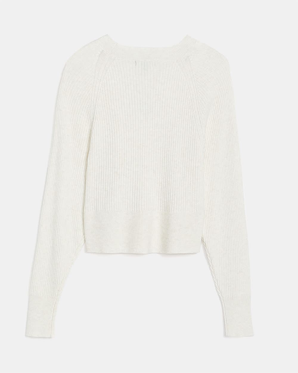 Plaited Ribbed Knit Crew Neck Sweater with Dolman Sleeves | RW&CO.