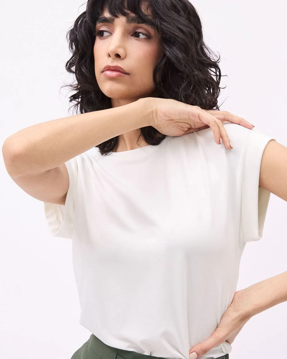 Solid Extended-Sleeve Crew-Neck Tee | RW&CO.