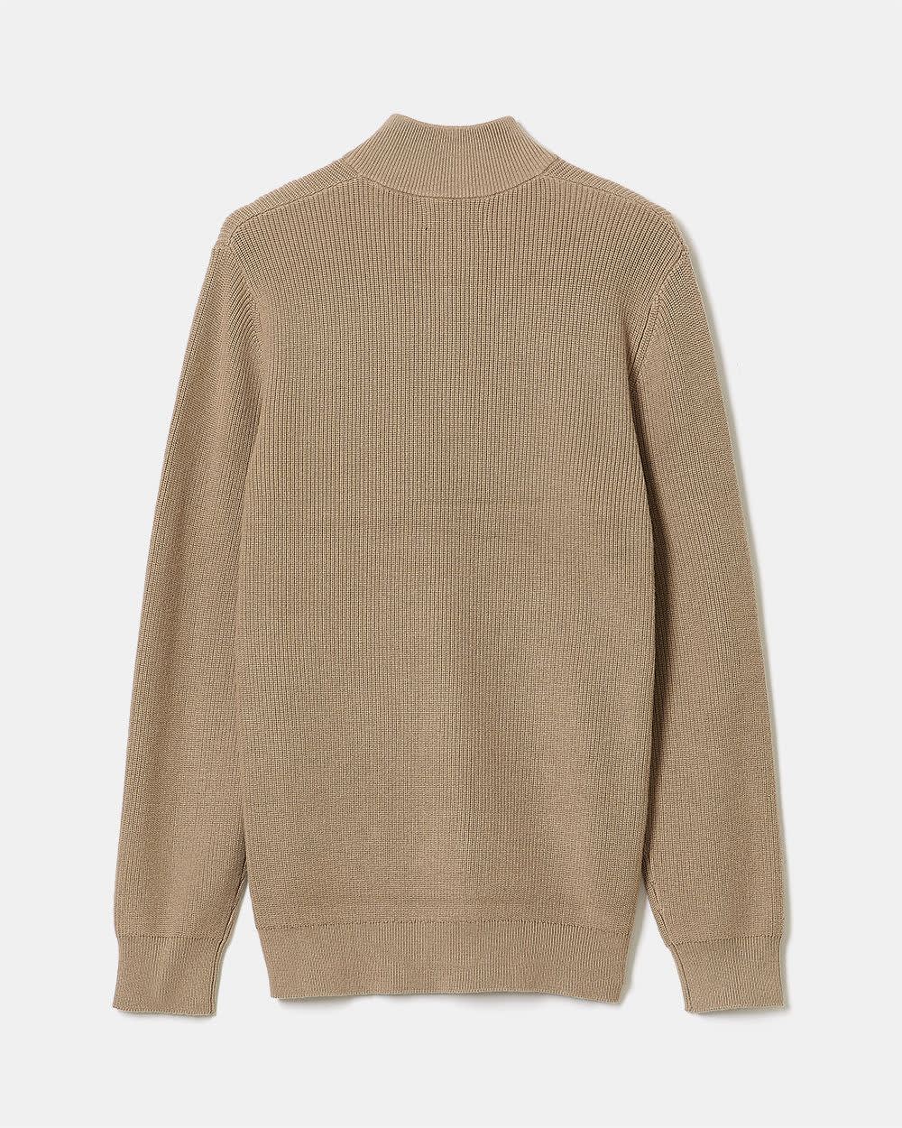 Ribbed Half-Zip Mock-Neck Sweater | RW&CO.