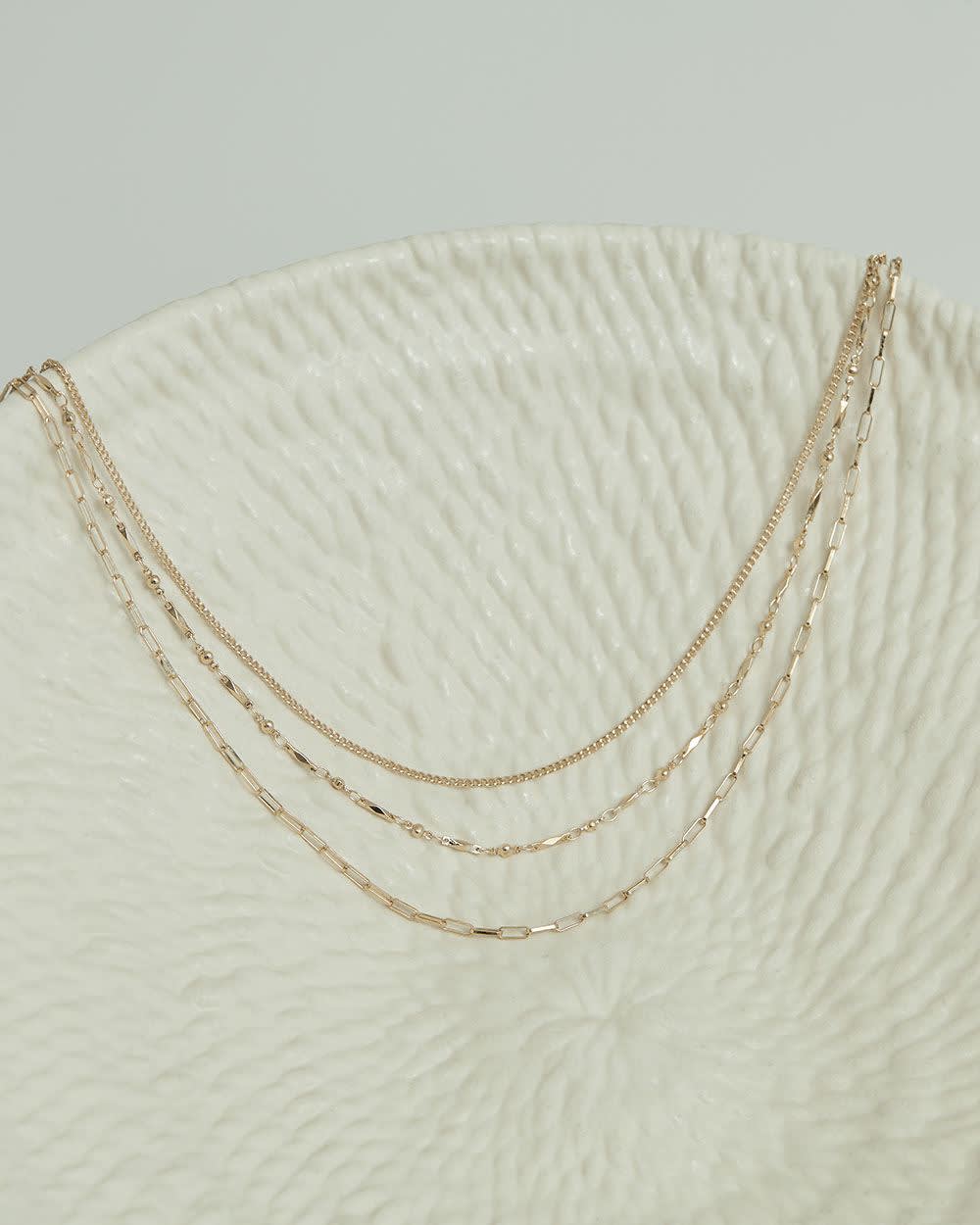 Three-Row Chain Necklace | RW&CO.