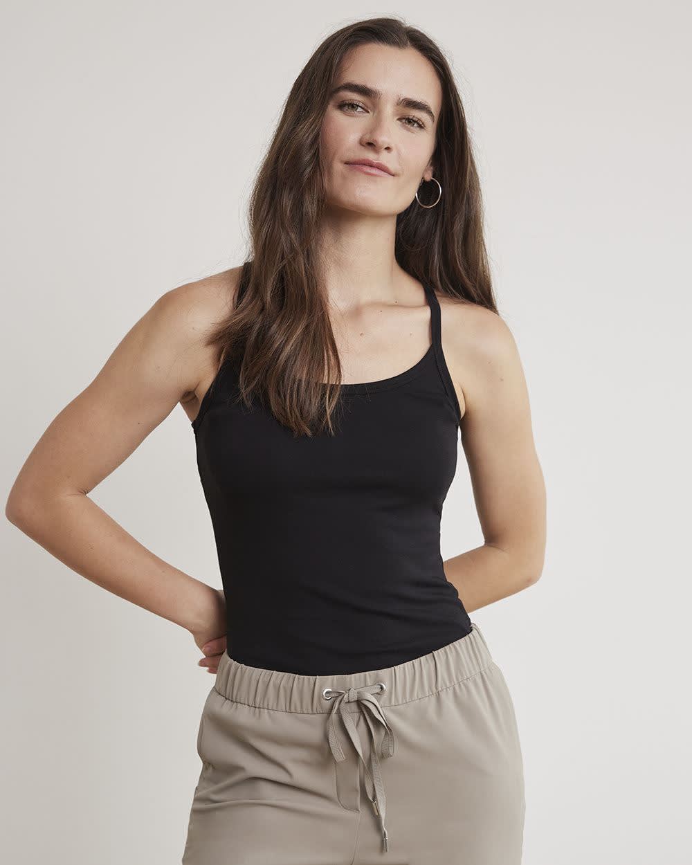 Solid Scoop-Neck Cami with Spaghetti Straps | RW&CO.