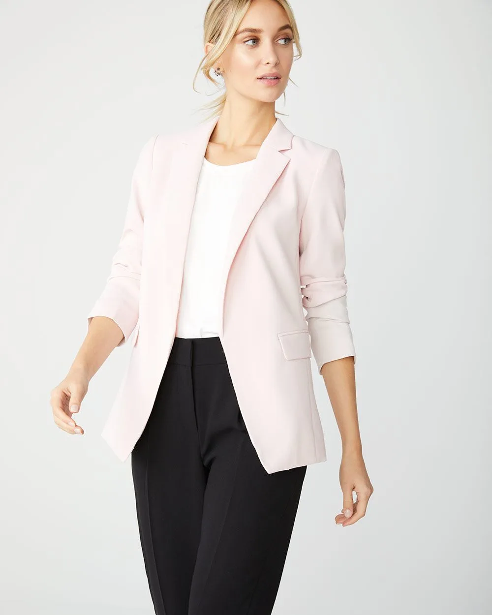 Long Loose-fit open blazer | RW&CO.