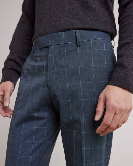 Slim-Fit Blue Windowpane Suit Pant | RW&CO.